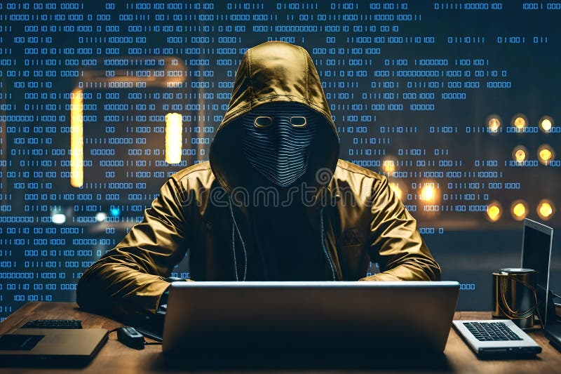 Image is Generated Using AI. Hacker. Cyber ??attack. Stock Illustration - Illustration of ...