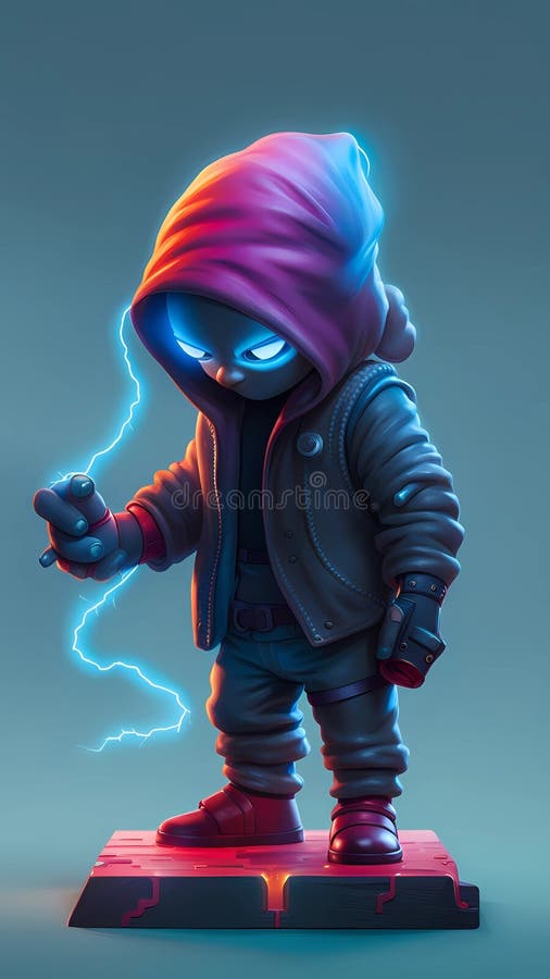 Hacker 3d Cartoon Character Illustration AI Generated Stock ...