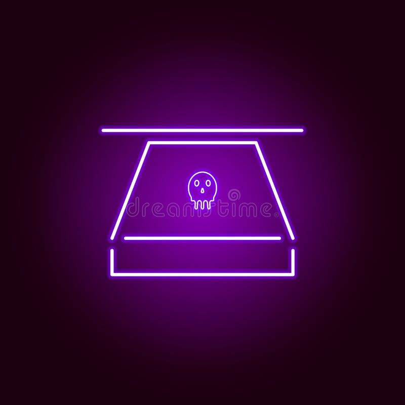 Hacker, Danger Icon in Neon Style. Can Be Used for Web, Logo, Mobile ...