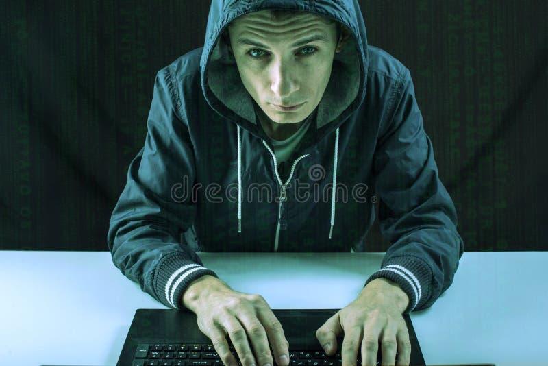 Anonymous Hacker in the Dark Stock Photo - Image of programmer, hacker ...
