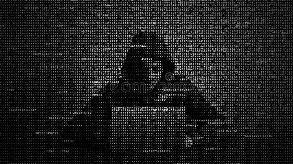 Hacker in Data Security Concept. Hacker Using Laptop. Hacking the Internet. Cyber Attack Stock ...