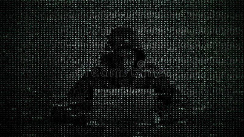 Secure Password Cyber Attack Hacking Digital Background Green Matrix Binary Computer Code