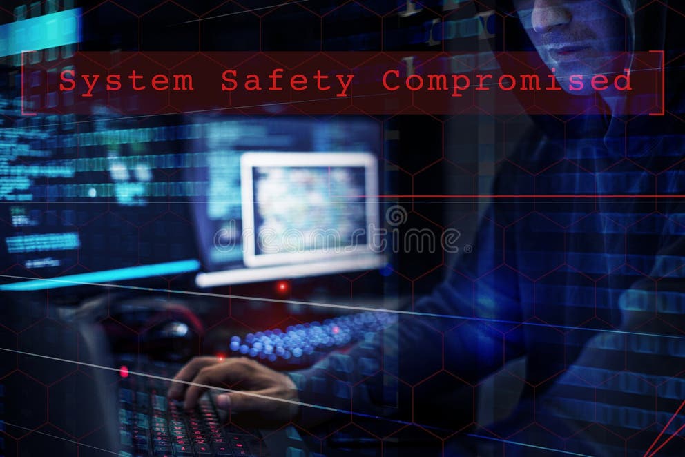 Hacker Data System Hacking Safety Compromised Stock Photo - Image of ...