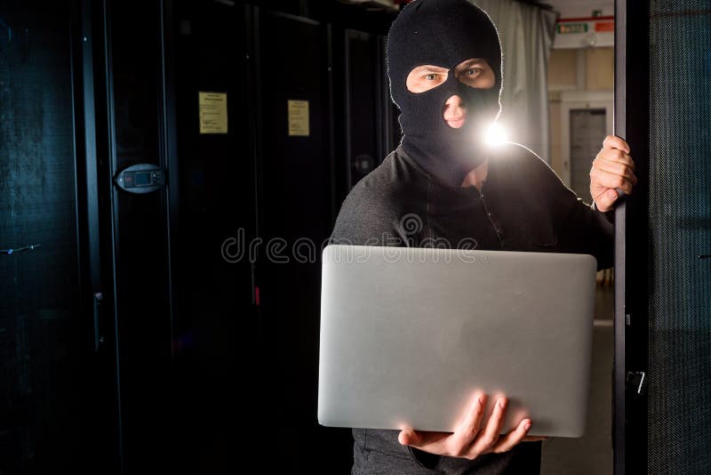 Hacker in a datacenter stock image. Image of center, connection - 67575631