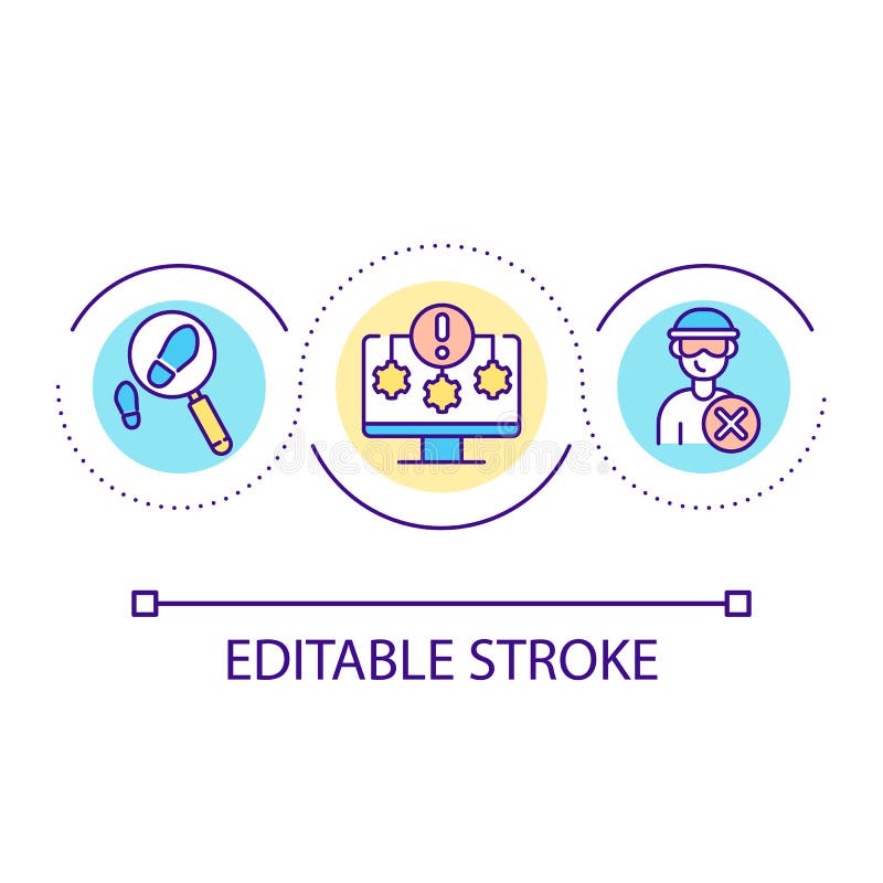 Hacker Detection Software Loop Concept Icon Stock Vector Illustration