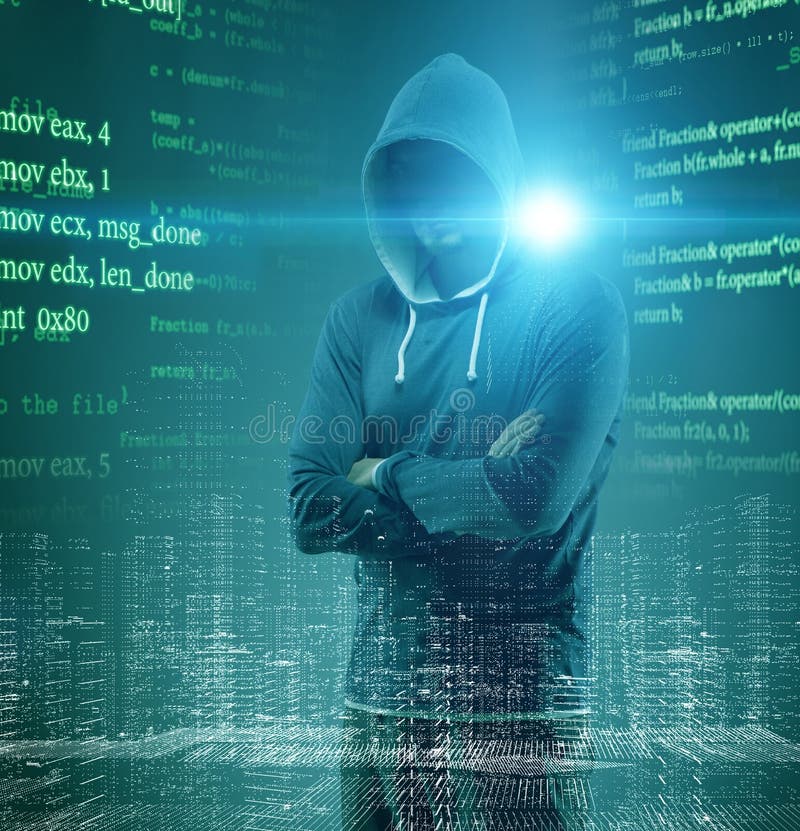 Hacker in Digital Security Concept Stock Photo - Image of privacy ...
