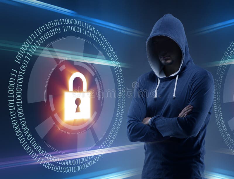 Hacker in Digital Security Concept Stock Image - Image of digital ...