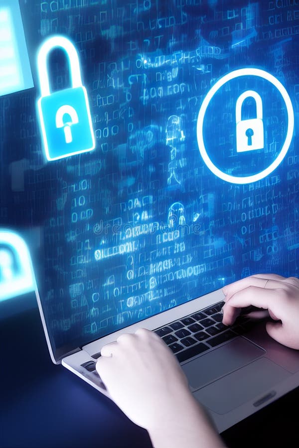 Hacker in Digital Security Concept. AI Stock Illustration ...