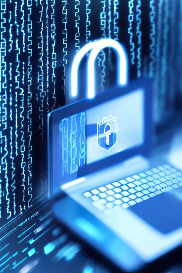 Hacker in Digital Security Concept. AI Stock Illustration ...