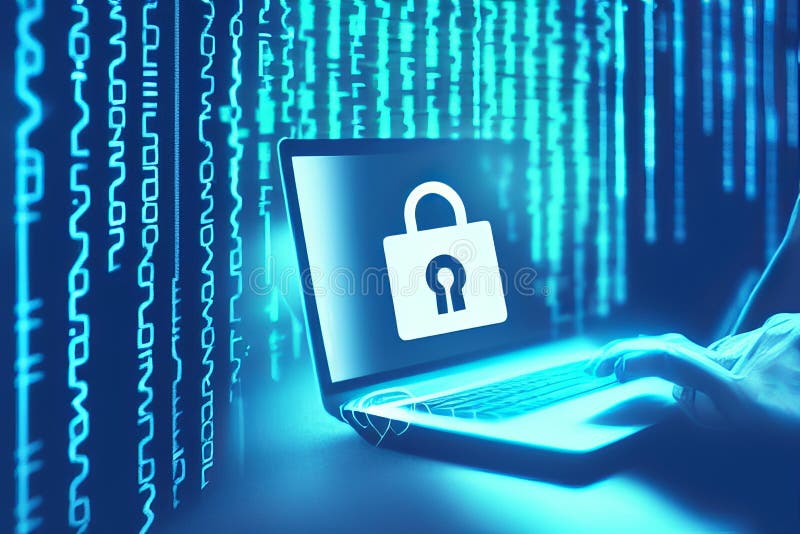 Hacker in Digital Security Concept. AI Stock Illustration ...