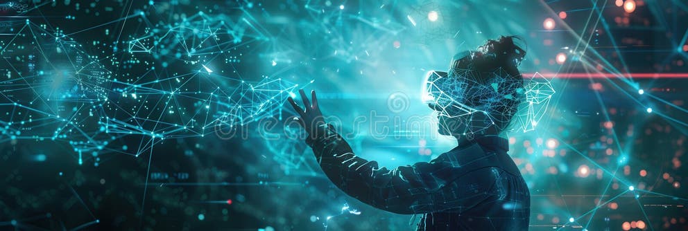 A Hacker Engages with an Advanced Virtual Reality System, Manipulating ...