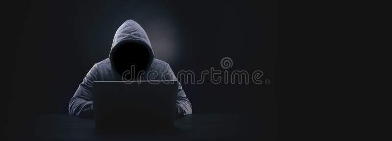Unknown Hacker Panoramic Mockup Stock Image - Image of attack ...