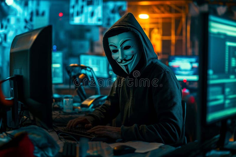 Hacker Fraudster Electronic Thief, Internet Scammer, Darknet, Data ...