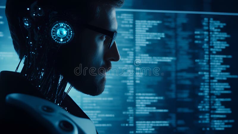 Hacker Front of His Computer Committing Digital Cybercrime. Generative ...