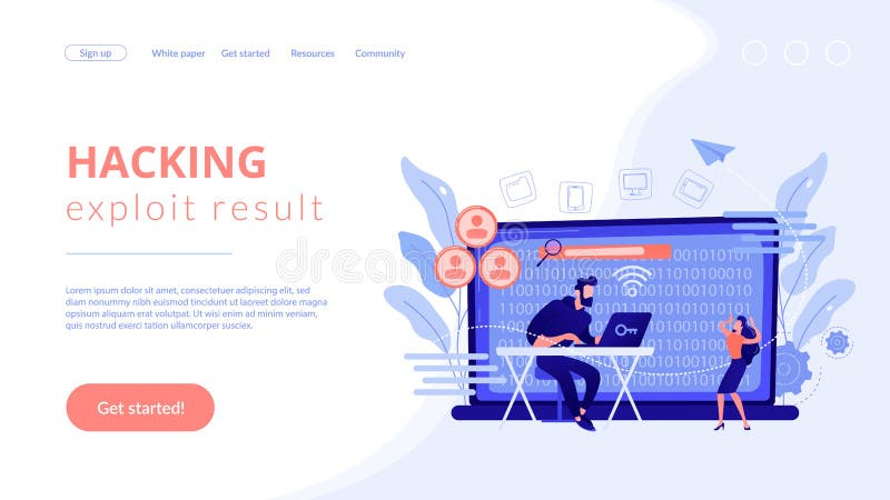 Doxing App Interface Template. Stock Vector - Illustration of ...