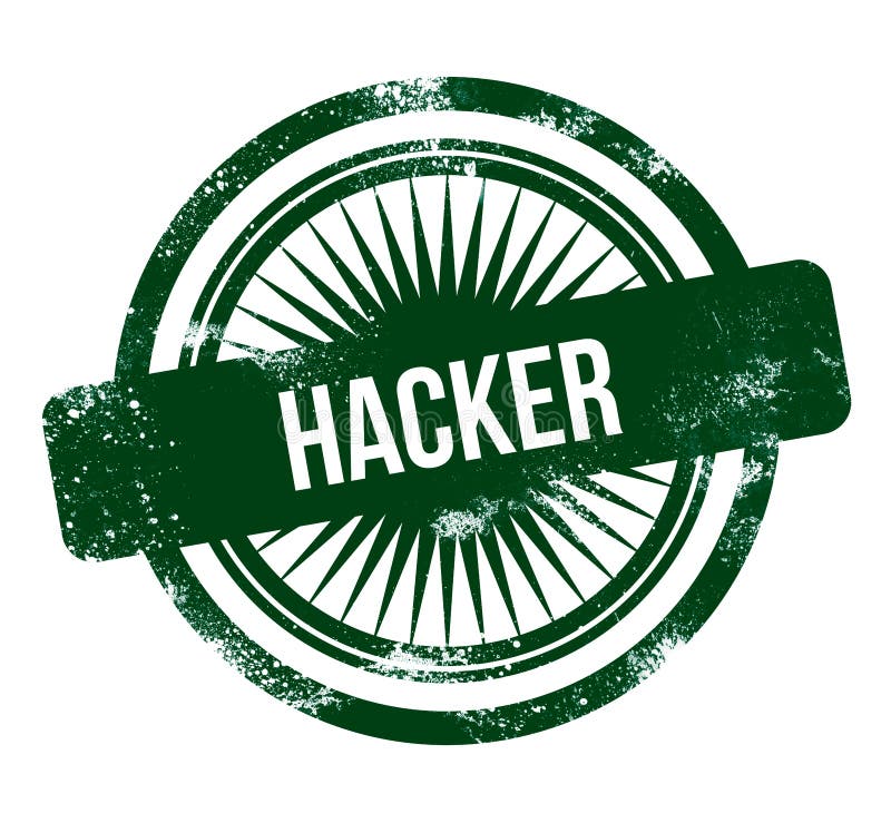 Hacker - Green Grunge Stamp Stock Illustration - Illustration of ...