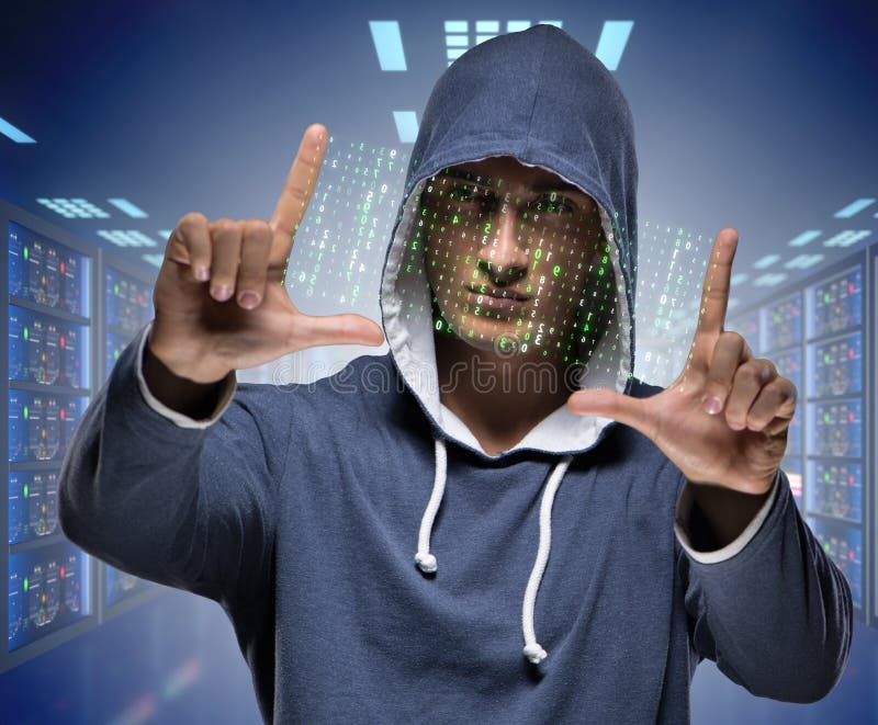 Hacker Hacing Korporacyjny System Komputerowy Zdjęcie Stock - Obraz ...