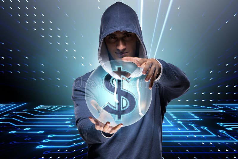 The Hacker Hacking Banking Financial System Stock Image - Image of ...