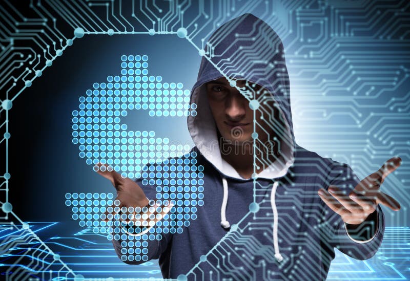 Hacker Hacking Banking Financial System Stock Image - Image of malware ...