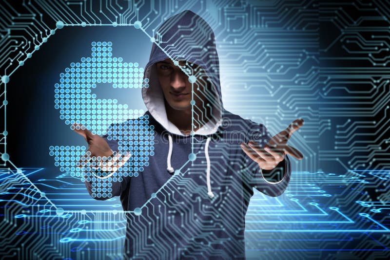 The Hacker Hacking Banking Financial System Stock Image - Image of card ...