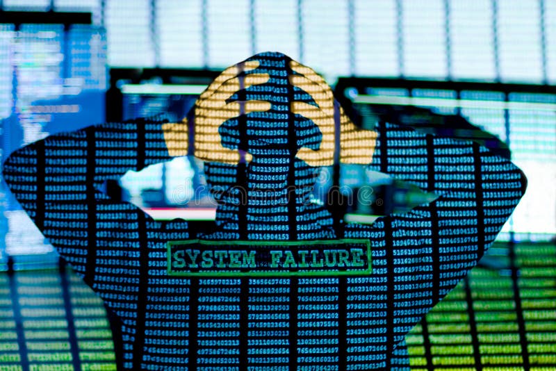 Hacker Hacking Computer Password at Night Stock Image - Image of ...