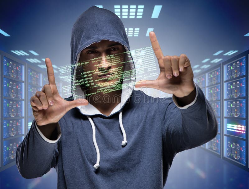 Hacker Hacking Corporate Computer System Stock Image - Image of safety ...