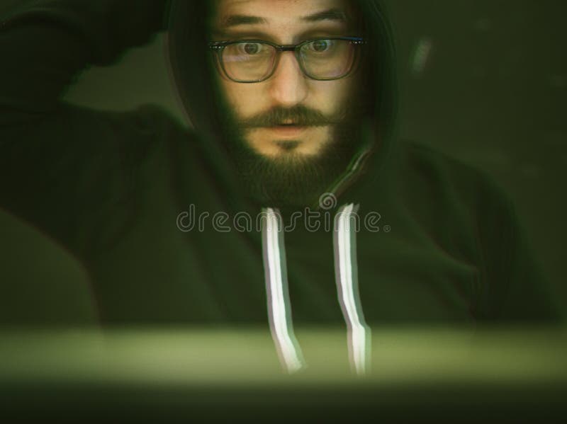 Hacker Hacking a Cyberspace Network Stock Photo - Image of cyber, virus ...