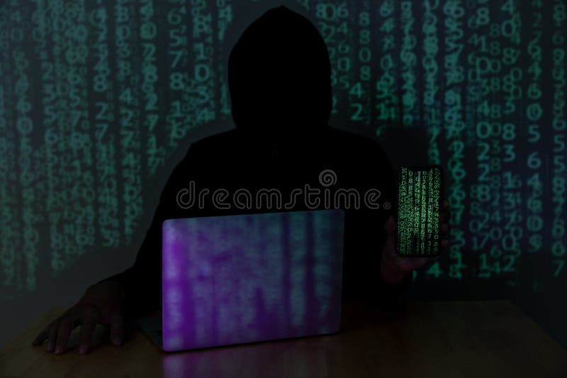 Hacker are Hacking Data in Personal Computer Stock Image - Image of ...