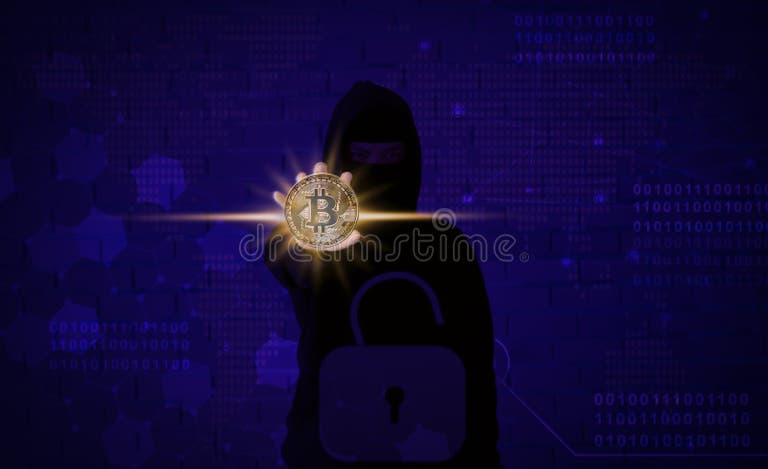 Hacker Hacking Decode Security Lock Payments System with Bitcoin Stock ...