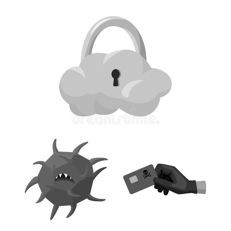 Hacker And Hacking Monochrome Icons In Set Collection For Design Hacker And Equipment Vector
