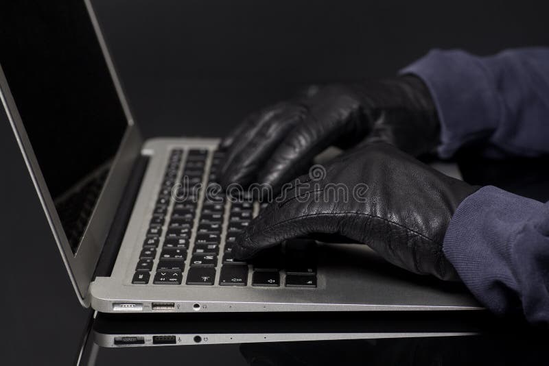 Hacker hand in glove stock image. Image of hacking, attack - 120684293
