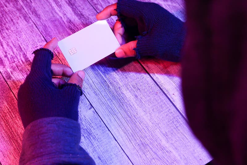 Hacker Hand Stealing Data from Credit Card Stock Image - Image of ...
