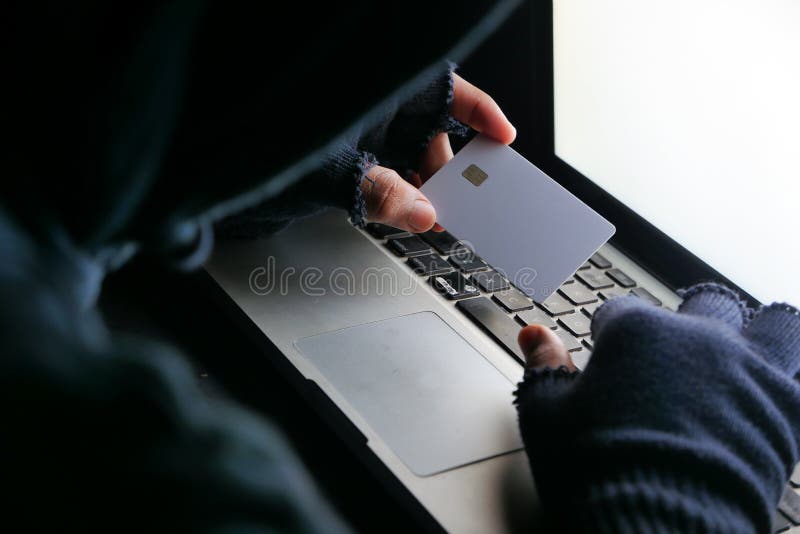 Hacker Hand Stealing Data from Credit Card Stock Image - Image of dark ...