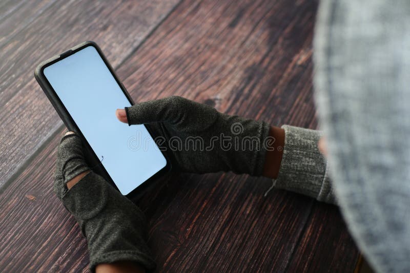 Hacker Hand Stealing Data from Smart Phone Stock Image - Image of dark ...