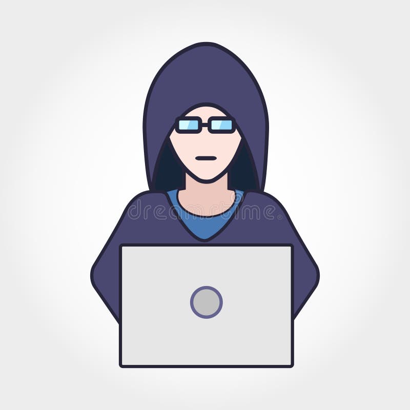 Hacker in Hodie stock vector. Illustration of hood, network - 62587760