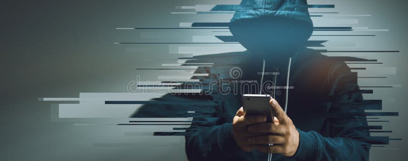 The Hacker Holding Smart Phone Stock Photo - Image of security ...