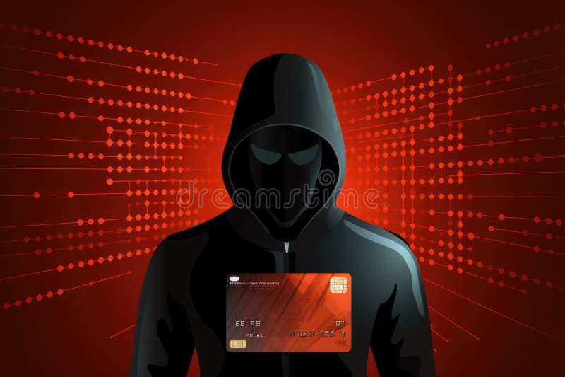 A Hacker in a Hood Looks into Camera. Scammers. Stock Photo - Image of ...