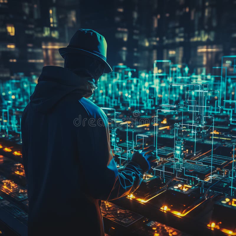 Hacker in Hoodie - Cyber Security Threat and Digital Intrusion. Digital ... Hacker in Hoodie - Cyber Security Threat and Digital Intrusion. Digital ...