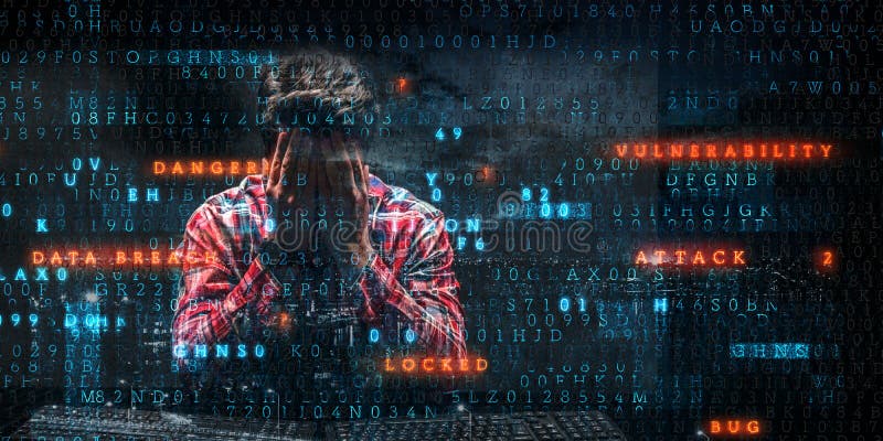 Hacker Hunting for Code Concept Stock Photo - Image of burglary, human ...