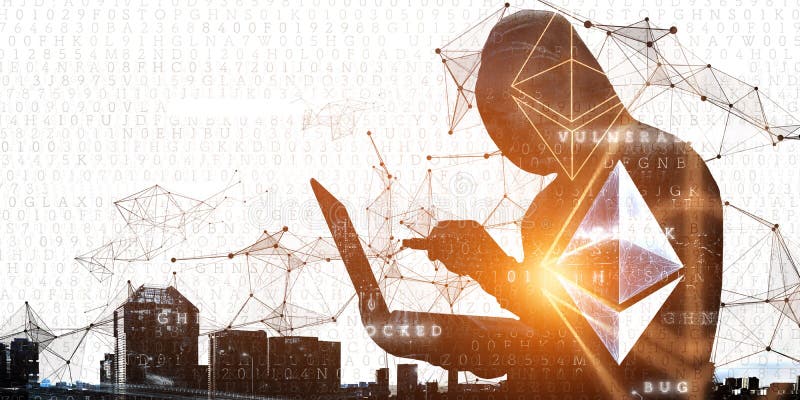 Hacker Hunting for Crypto Currency Stock Photo - Image of hack ...