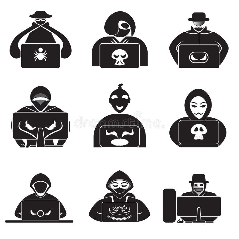Hacker icon stock vector. Illustration of person, danger - 300677045