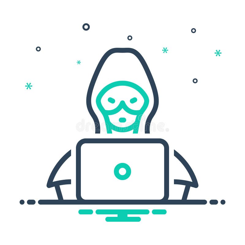 Mix Icon for Hacker, Crime and Thief Stock Vector - Illustration of ...