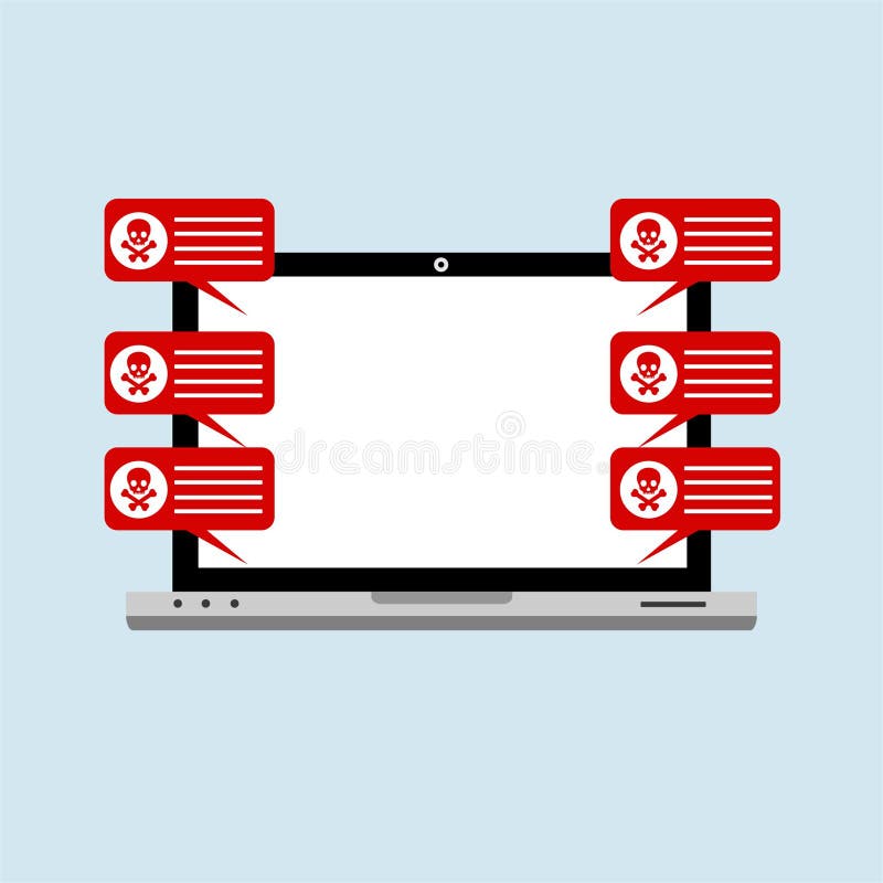 Hacker Internet Computer Security Technology Flat Concept. Hacker Activity Computer Stock ...