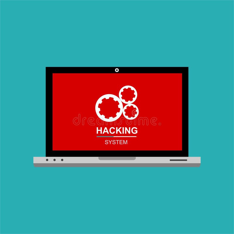 Hacker Internet Computer Security Technology Flat Concept. Hacker Activity Computer Stock ...