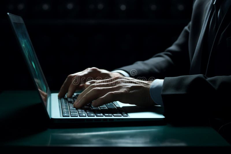 Hacker Internet Digital Laptop Technology Hand Hacking Online Concept ...