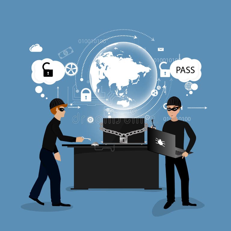 Hacker, Internet Security Concept Stock Illustration - Illustration of ...