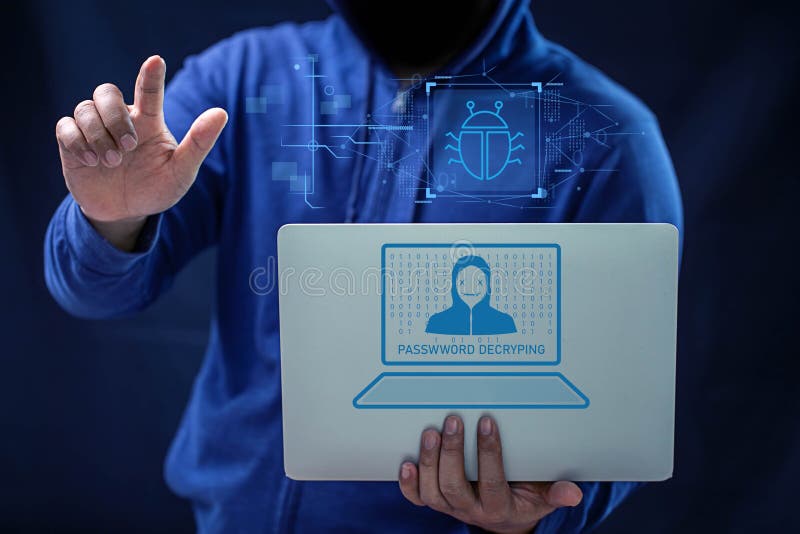 Hacker and Internet Technology Crime with Digital Stock Photo - Image ...