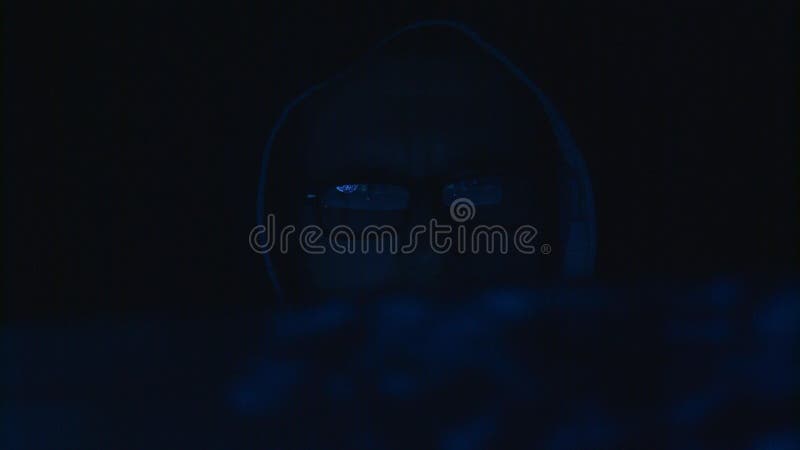 Hacker Introduces Viral Patches. Close Up. Black Background Stock Video ...