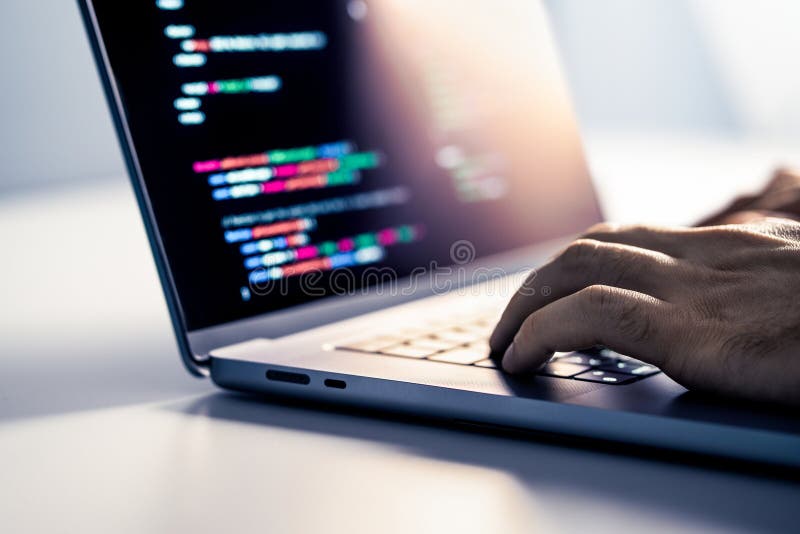 Computer Screen Light Reflect from Glasses. Close Up of Eyes Stock ...