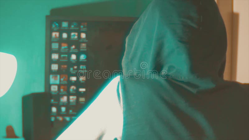 Orange Hacker Digital Text Motion Graphic Background Stock Footage ...